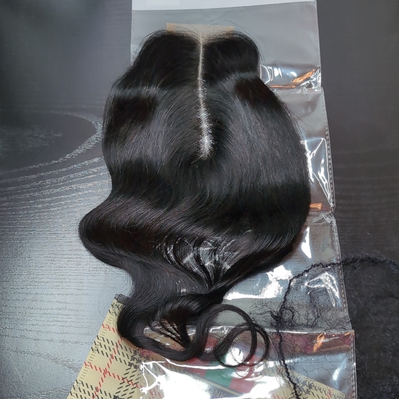 Hair | 14 Inch Brazilian Human Hair Body Wave Middle Part Lace Closure ...